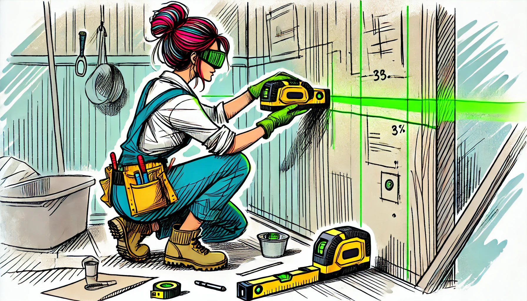 CHISHIB 16 Lines Laser Level with Tripod 4x360° Self Leveling Green ...